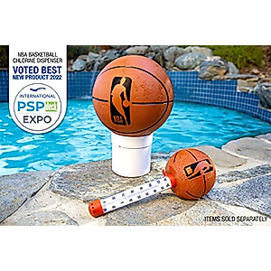 Poolmaster 25306 Floating Basketball Swimming Pool and Spa Thermometer Featuring Classic NBA Logo, Brown