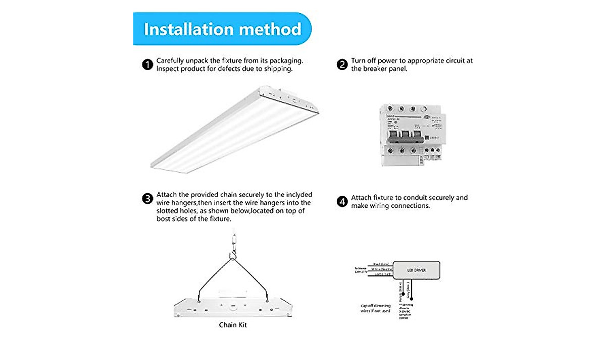 CINOTON 210W LED High Bay Light - Ultra Bright & Dimmable