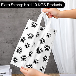 150 Pack Boutique Bags with Handles Plastic Merchandise Bags Small Christmas Reusable Shopping Gifts Bags 10 x 13 Inch (Leopard Pattern)