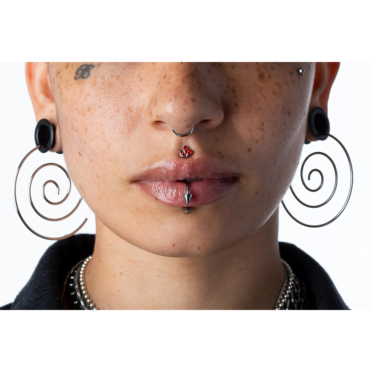 Pierced Owl 16GA F136 Implant Grade Titanium Internally Threaded CZ Crystal Marquise Top Flat Back Stud (Purple)