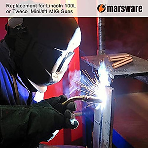 MARSWARE M15 MIG Welding Gun Accessory Kit, 087299 Contact Tip .023"-.025" 30 PCS for 169-589, 249039, 248282