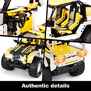 PREBOX Remote & APP Control Jeep Building Toys for Boys - Erector Sets STEM Projects for Kids Age 8-12, Birthday Gifts for Boys 6 7 8 9 10 11 12 year old