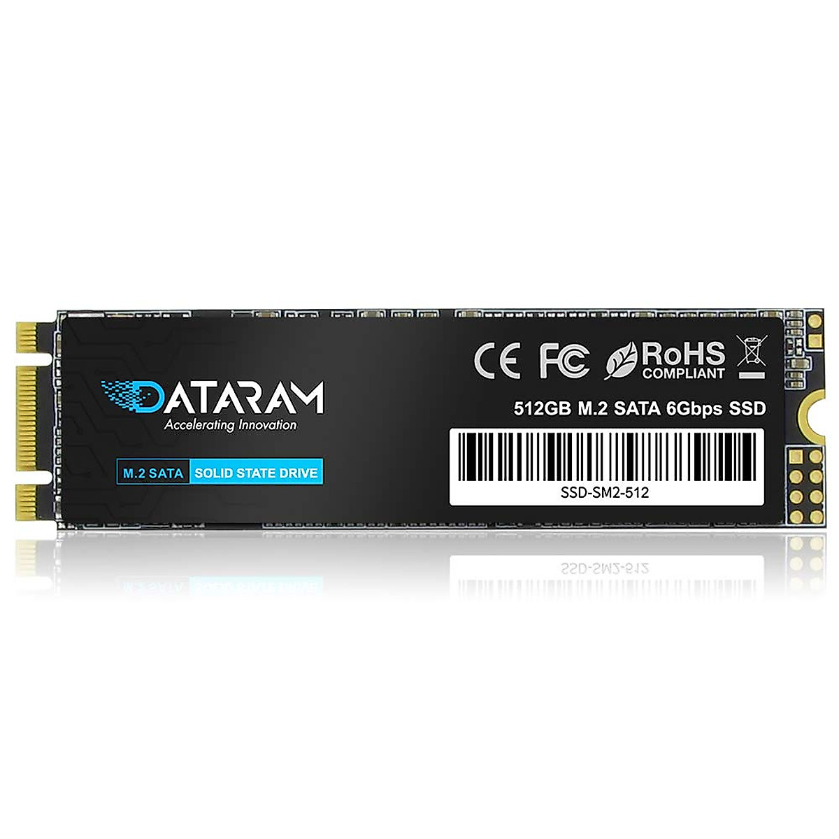 Dataram M.2 SSD 512GB, M.2-2280 Internal Hard Drive Sata Protocol, 550MB/S 6Gbps,High-Performance for Laptop PC, Desktop