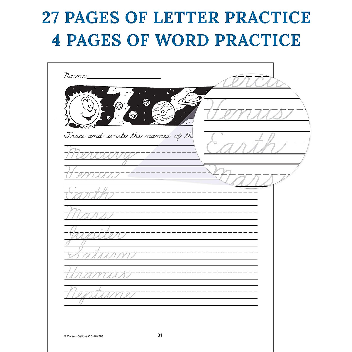 Beginning Traditional Cursive Handwriting Workbook for Kids, Handwriting Practice for Cursive Alphabet and Numbers (Learning Spot)
