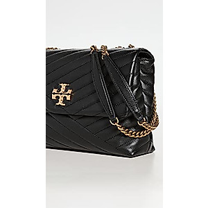 Tory Burch Women's Kira Chevron Convertible Shoulder Bag, Black, One Size