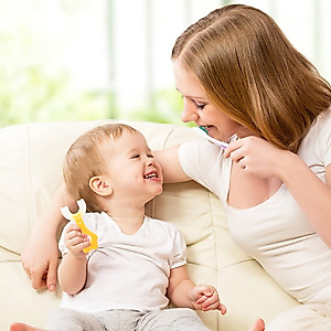 DOITOOL Silicone Toothbrush U Shape Toothbrush Manual Training Toothbrush Waterproof Soft Oral Cleaner for Child 12pcs