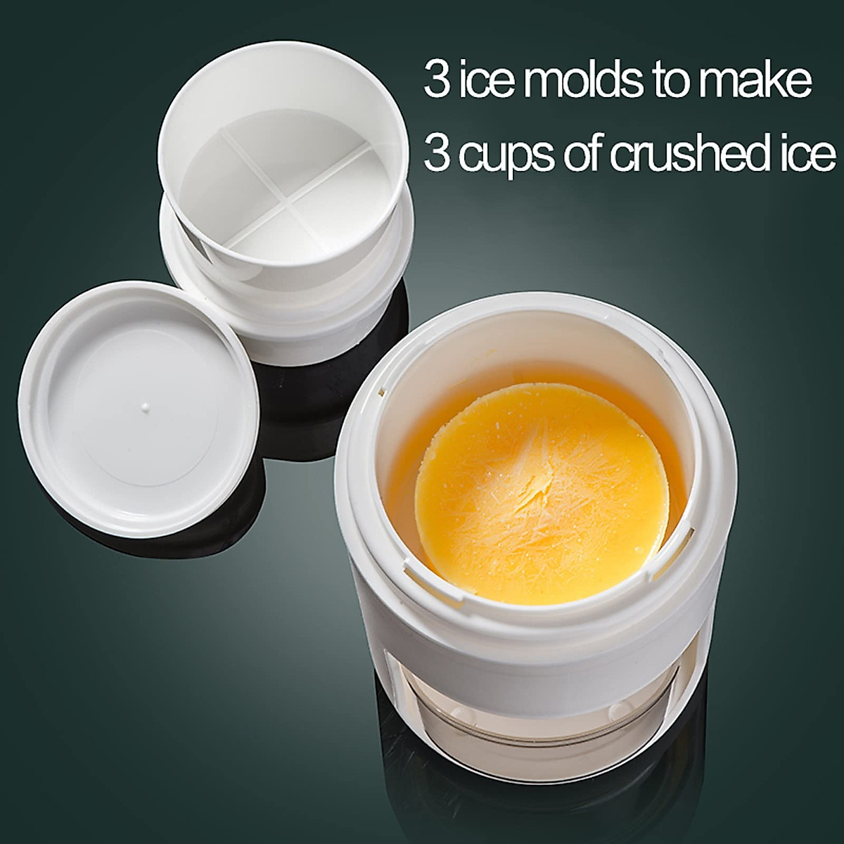 Choxila Shaved Ice Maker & 3 Ice Molds, Ice Crushed Maker Shaved Ice Machine with 3 Ice Molds Set