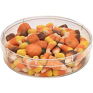 Pioneer Plastics 053C Clear Round Petri Dish Plastic Container, 4.6875" W x 1" H