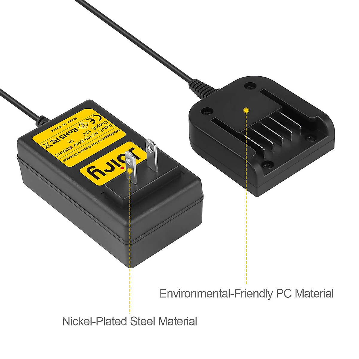 Joiry 12V Battery Charger Compatible with Makita BL1041B BL1021B CXT 12V Li-ion Batteries (Not for Ni-MH/Ni-Cd Battery)