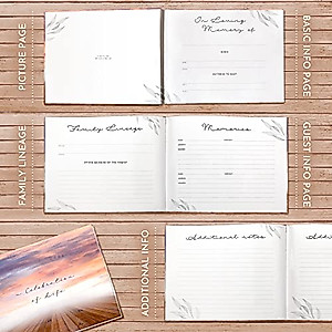 Celebration of Life Funeral Guest Book, Peace Design Funeral Guestbook, Memorial Service Guest Book, Memorial Book, Funeral Book, Guestbook Funeral, Funeral Registry Book, Memory Book Funeral