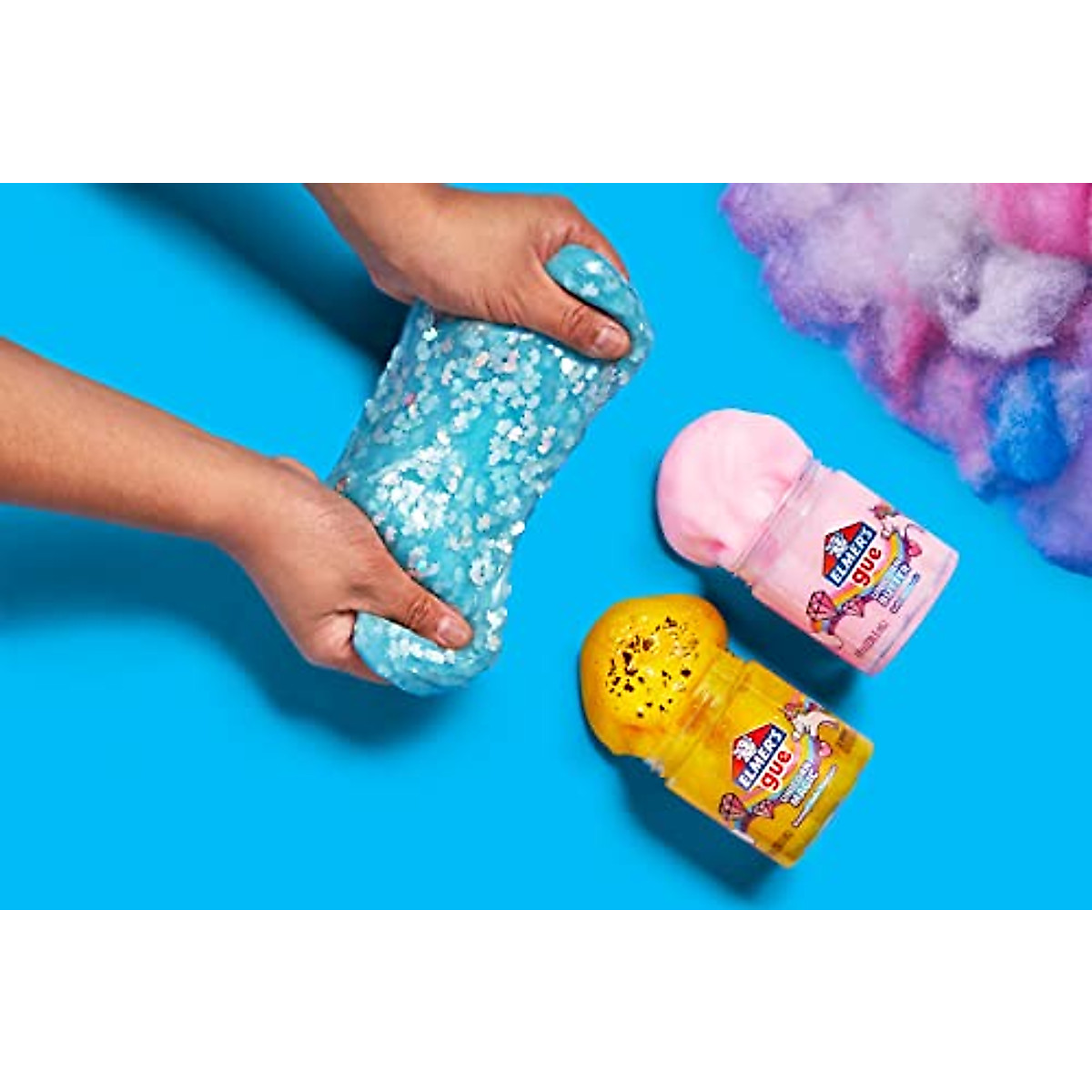 Elmer’s Gue Premade Slime, Unicorn Dream Slime Kit, Includes Fun, Unique Add-Ins, Variety Pack, 3 Count