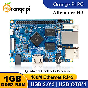 Orange Pi PC AllWinner H3 1GB Quad Core Single Board Computer Microcontroller Mini PC Run Android Ubuntu Debian (OPI PC)