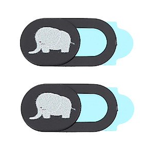 SOLUSTRE 2 pcs Elephant Pattern Webcam Slide Privacy Sliding Laptop Computer Tablet Cute Webcam Hider Accessory
