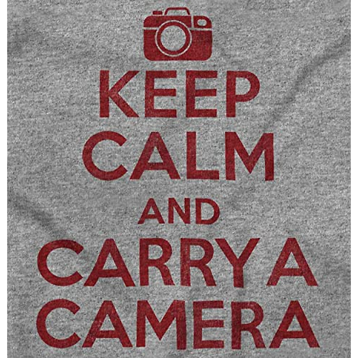 Brisco Brands Keep Calm Carry A Camera Photographer Hoodie Sweatshirt Women Men Sport Grey