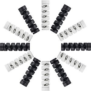 Jetec 12 Pieces Charger Cable Protector Cable Saver, Highly Flexible Spiral Silicone USB Wire Protector, Cord Protector Saver, Mouse Protector, Suitable for All Cell Phones Computers