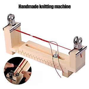 RUIFUU Wood Jig Bracelet Maker, Adjustable Paracord Jig Bracelet Making Kit U Shape Clear Scale Bracelet with 2 Clamp Hand Knitting Bracelet Jig Bracelet Braiding Tool for Jewelry Making