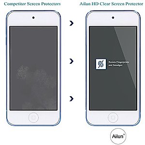 Ailun Screen Protector for iPod Touch 7/6/5 Curved Edge Tempered Glass 3Pack Compatible with iPod Touch 7th Generation 2019 Released 6th Generation 2015 Released 5th Generation Case Friendly