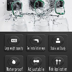 Broom Holder Wall Mount 25 Pack Broom and Mop Organizer Wall Hanging Clamp Clip Hanger Stainless Steel Gripper Mounted Utility Rack with Installation Screws Self Adhesive for Shovel Handle Black