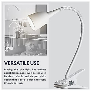 Newhouse Lighting NHCLP-OL-WH Olivia LED Clamp Light Desk Lamp with Flexible Gooseneck, 3 Brightness Levels & 3 Color Modes, White