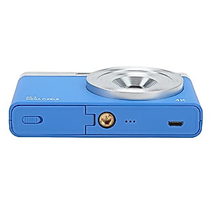 Kids Digital Camera, 2.88in IPS HD Video Camera Beginners 4K Vlogging Camera Autofocus with 50MP 16X Zoom, Built in LED Fill Light, Rechargeable Students Pocket Camera, for Kids Student Gift(Blue)