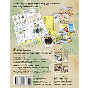 SPANISH in 10 minutes a day: Language course for beginning and advanced study. Includes Workbook, Flash Cards, Sticky Labels, Menu Guide, Software, ... Grammar. Bilingual Books, Inc. (Publisher)