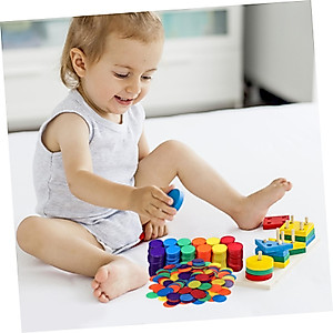 TOYANDONA Wide-application Counting Chips Bingo Chips Poker Chips Set 180pcs Acrylic Discs Math Learning Toys Party Favors