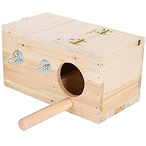 LSAR Birds Nesting Box, Bird Incubator Cage, Pet Supplies, Strong Wood Bird Nesting Cage, for Winter Durable Convenient to Clean Birds