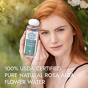 Alteya Organics White Rose Water USDA Certified Organic Facial Toner, 8.5 Fl Oz/250mL Pure Bulgarian Rosa Alba Flower Water,Award-Winning Moisturizer BPA-Free Bottle with Reducer