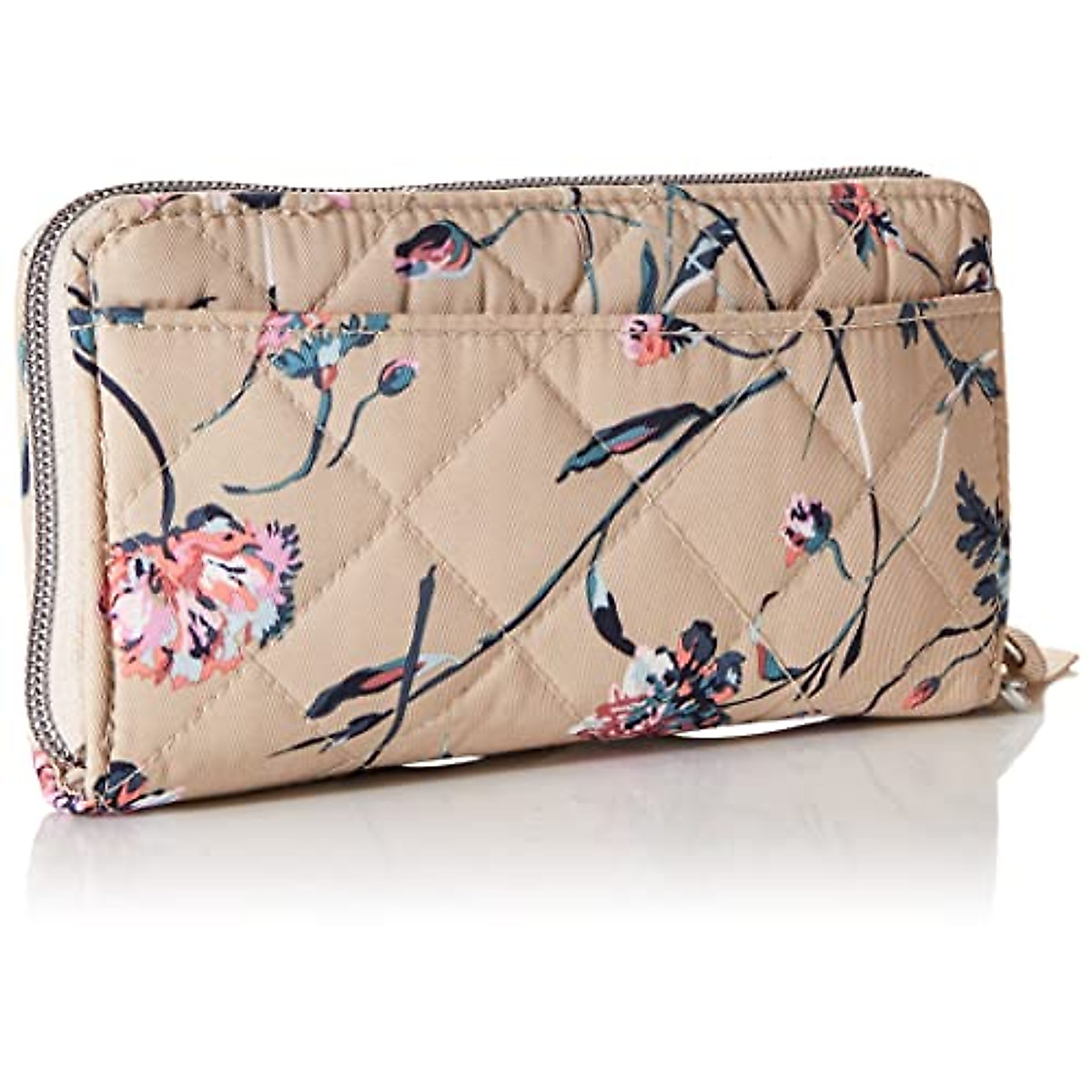 Vera Bradley Women's Performance Twill Accordion Wristlet With RFID Protection, Strawflowers, One Size