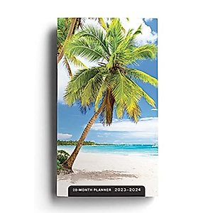 Tropical Beaches - 2023 - 2024: 28-Month Planner - 2 Year Pocket Calendar