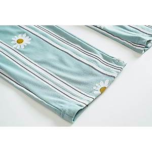 Vopmocld Big Girls Winer Long Sleeve Pajama Sets 2PCS Floral Sleepwear Daisy Flowers Patterns Jammies, Daisy, 14