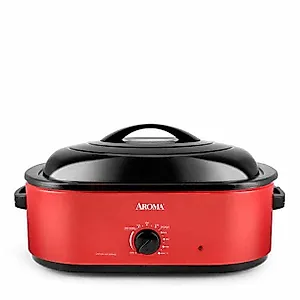 AROMA 18Qt. Roaster Oven (Red)