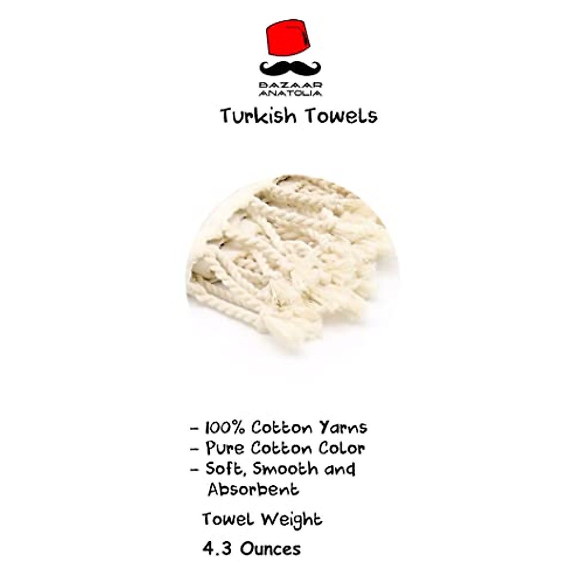 Turkish Hand Towels Set of 4 Arpa Peshtemal Towel 100% Cotton 45x20" Decorative Bathroom Towel Boho Farmhouse Decor Light Weight Quick Dry Hand Bath Hair Gym Face Tea Kitchen Dishcloth Set (Black)