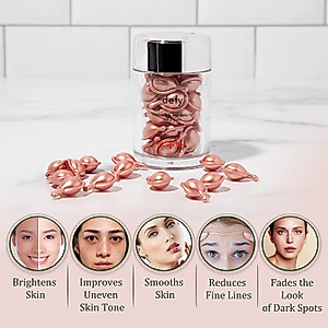 NURYSH DEFY Anti-Aging Night Serum Capsules for Face with Retinol, Vitamin E, Squalane & Ceramides - Facial Antioxidant, Active Skin Repair, Nourishing, Brightening, Moisturizing - 30 Capsules