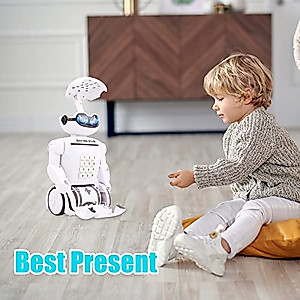 ZSEM Smart Robot for Kids RC Robot Desk Lamp Dancing Walking Singing Reable Toys ATM Saving Box with Passwo for Boys Girls Christmas Educational Gift
