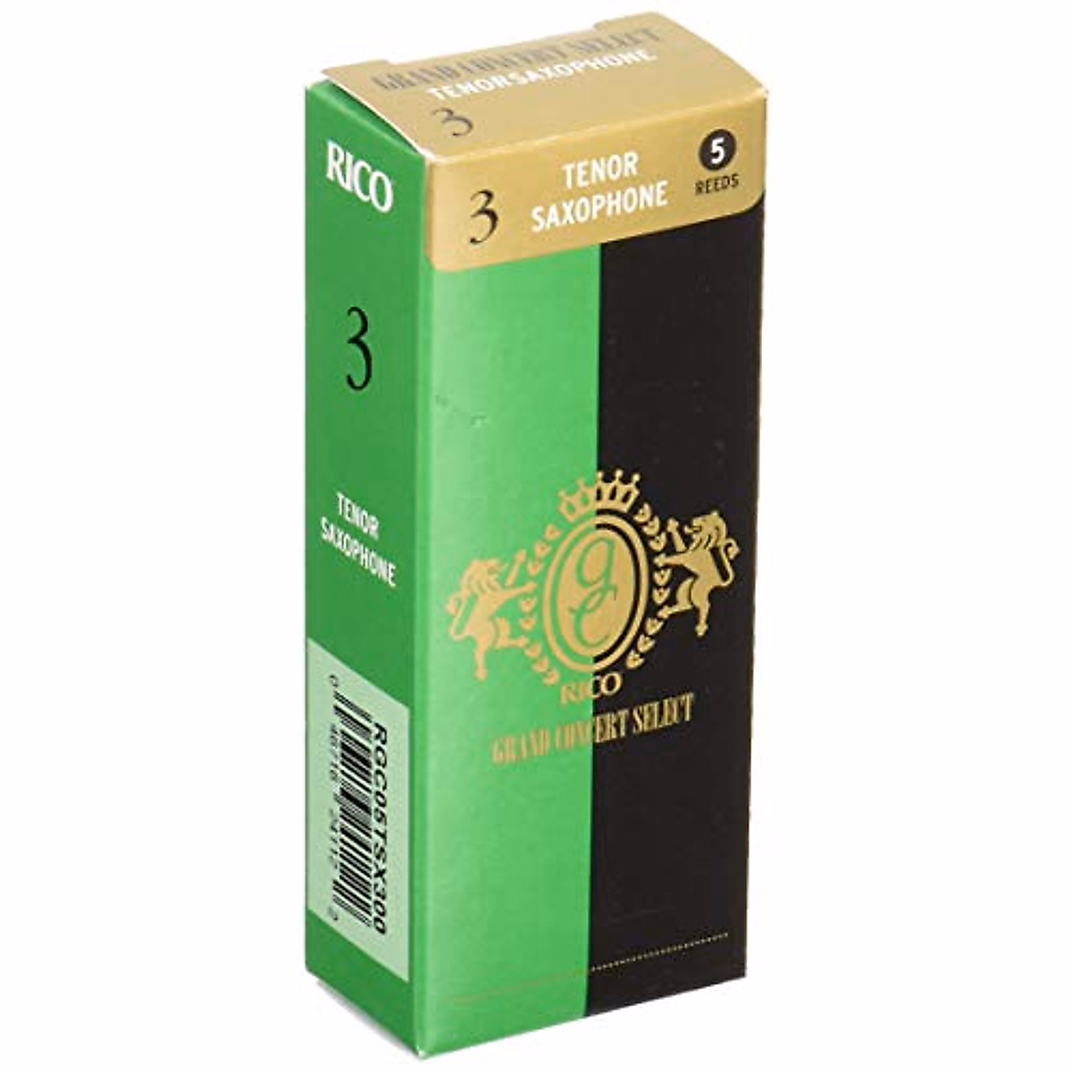 D’Addario Woodwinds Grand Concert Select Tenor Sax Reeds, Strength 3.0, 5-pack