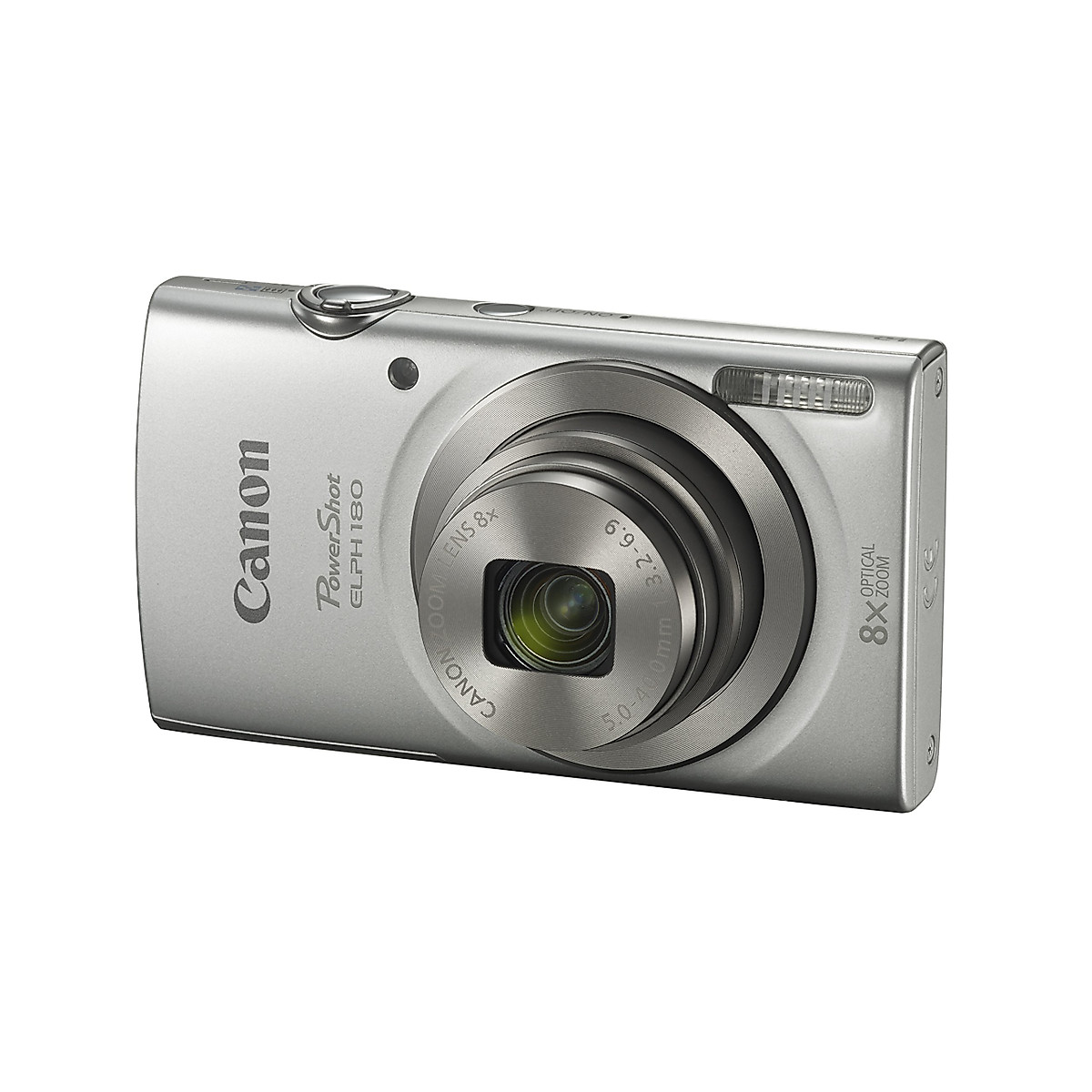 Canon PowerShot ELPH 180 Digital Camera w/Image Stabilization and Smart AUTO Mode (Silver) (Renewed)