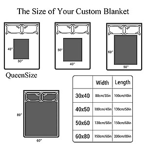 Artsadd Custom Blankets with 4 Photos, Picture Collage Customized Blankets, Personalized Throw Blanket for Dad, Mom, Kids, Friends or Lover, Birthday, Father's Day, Valentines Gifts 60"x80"