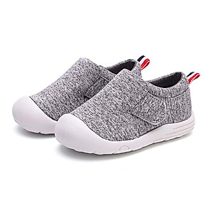peggy piggy Baby Shoes Boy&Girl Infant Sneakers Non-Slip First Walking Shoes Breathable Mesh Shoes 12 Months(20313-gry-17)