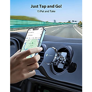 VICSEED 𝟮𝟬𝟮𝟯 𝙐𝙥𝙜𝙧𝙖𝙙𝙚𝙙 Magnetic Phone Holder for Car [6 Strong N55 Magnets] Magnetic Car Mount [1S Put &Take] Car Vent Phone Mount for Car Hands-Free Holder, Fit with All Smartphones