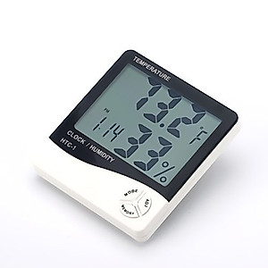 Preciser(TM) Multi-function Indoor Room LCD Electronic Temperature Humidity Meter Digital Thermometer Hygrometer Weather Station Alarm Clock