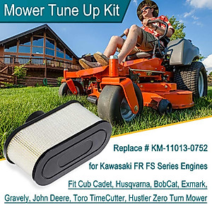 Emmawin FR691V Tune Up Kit for Kawasaki FR651V FR730V FS481V FS541V FS600V FS651V FS691V FS730V Engine Lawn Mower, Replace FR691V Oil Filter 49065-7007 Air Filter 11013-0752