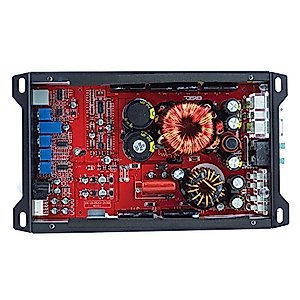 DS18 CANDY-X1B Amplifier in Black - Class D, Monoblock, 1800 Watts Max, Digital, 1/2/4 Ohm, with Remote Subwoofer Level Controller - Compact Amplifier for Speakers in Car Audio System