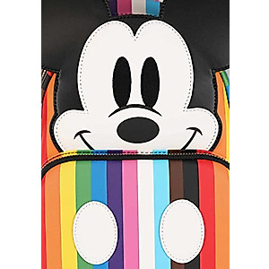 Loungefly Mickey Mouse Pride Backpack, Rainbow Flag Bag, Pride Bags for LGBT Pride Month, Rainbow Striped Gifts & Accessories