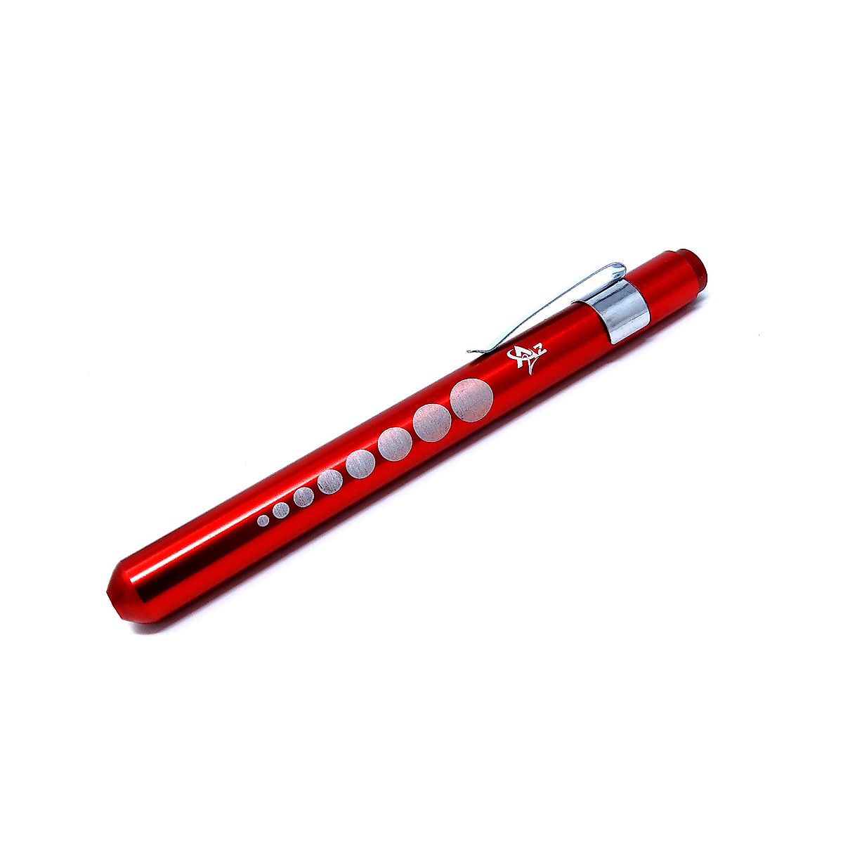 Penlight Reusable Medical Aluminum LED Pen Light with Pupil Gauge for Nurses Doctors Students with Pocket Clip (RED)