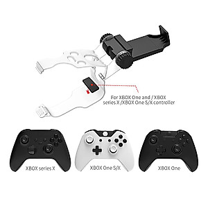 TGDPLUE Phone Controller Mount Clip Kit for Game Controllers,Controller Phone Mount Compatible with Xbox Series X/S,Xbox One/One S/X Controller,Adjustable,black