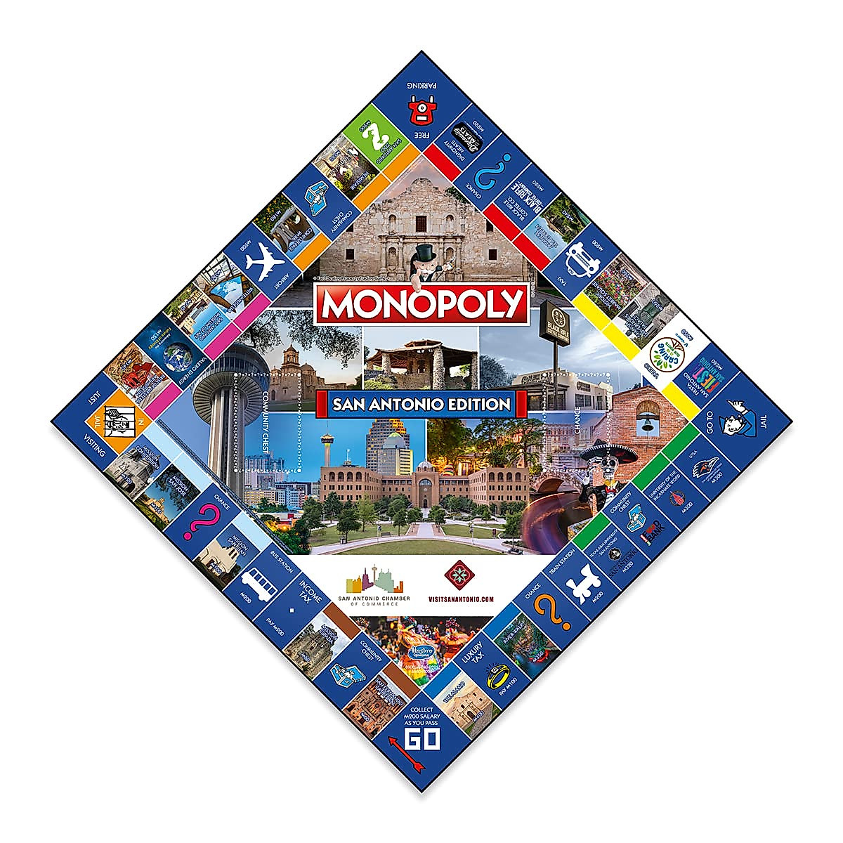 Monopoly Board Game San Antonio Edition: 2-6 Players Family Board Games for Kids and Adults, Board Games for Kids 8 and up, for Kids and Adults, Ideal for Game Night