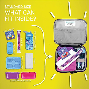 Lone Cone Kids' Insulated Lunch Box - Fun Patterns for Boys and Girls, Construction Monsters, Standard