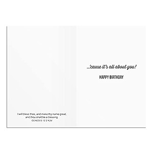 DaySpring - Birthday - It's All About Joy & Blessings - King James Version - 4 Design Assortment with Scripture - 12 Birthday Boxed Cards & Envelopes (J7444)