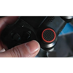 4 Pair / 8 Pcs Replacement Silicone Thumb Grip Stick Analog Joystick Cap Cover for Ps3 / Ps4 / Ps5 / Xbox 360 / Xbox One/Game Controllers Black